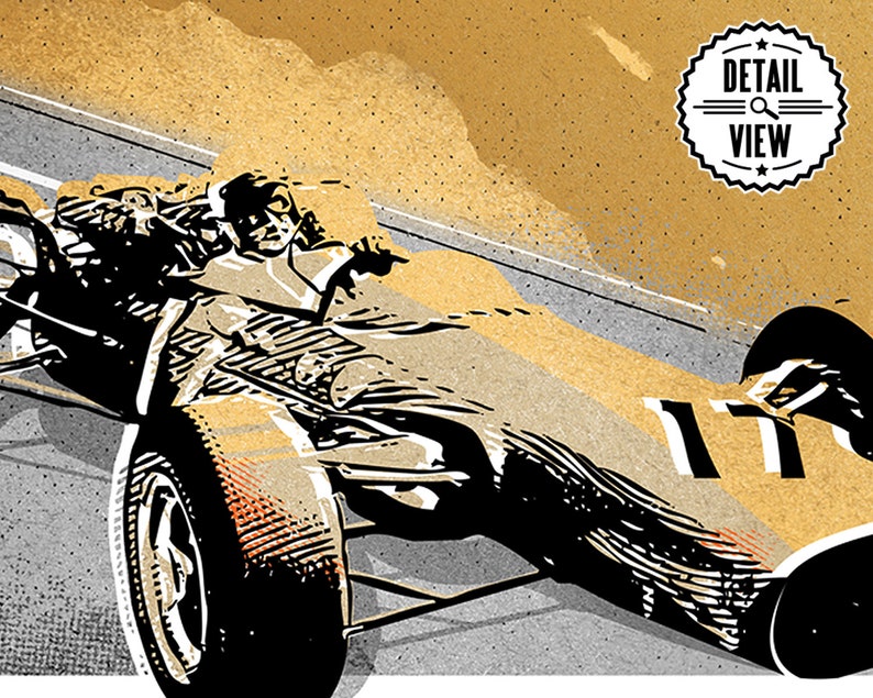 Car Art Formula 1 Vintage Race Car Auto Art Automobile | Etsy