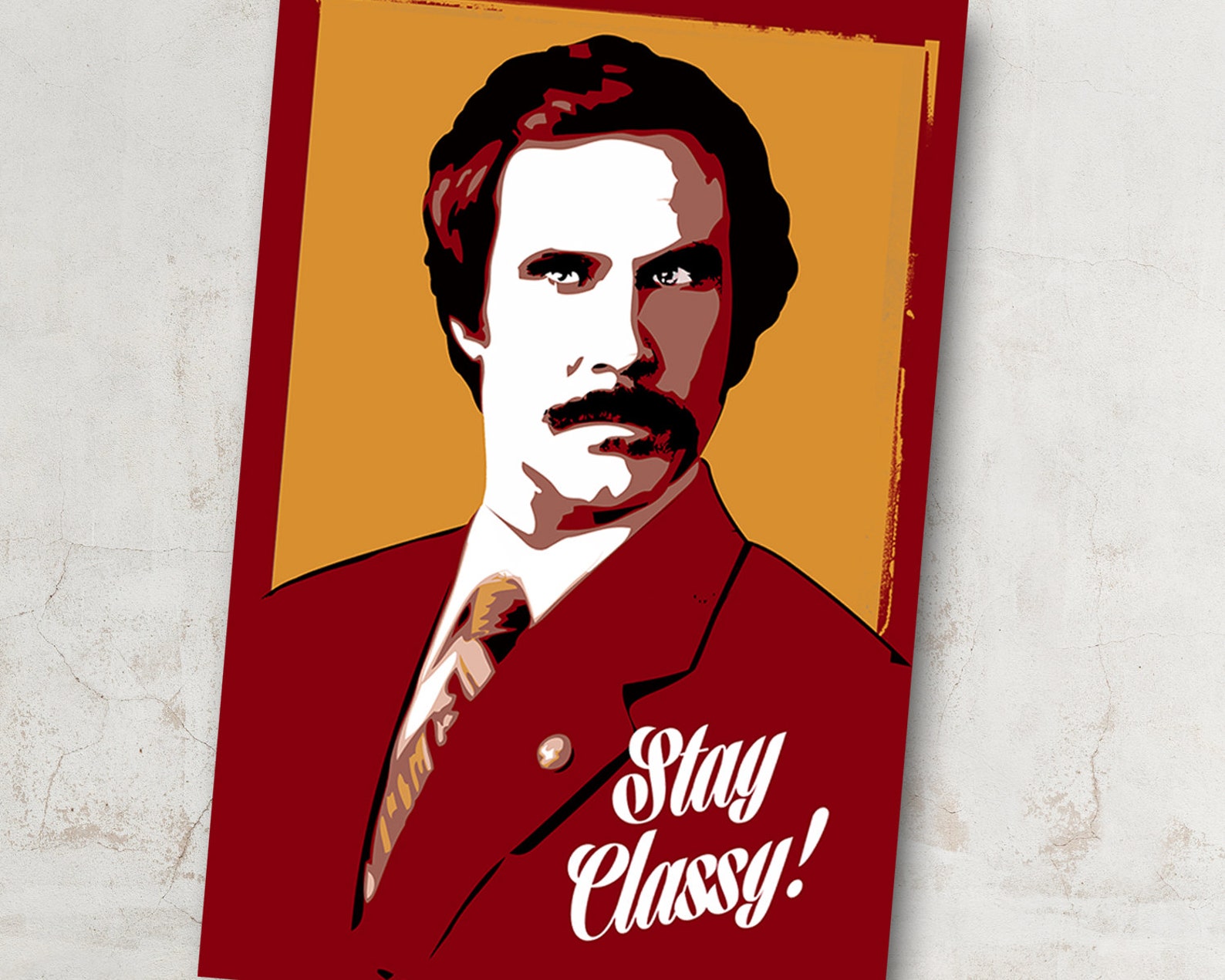 Will Ferrell Fan Art Anchorman Poster Pop Art Celebrity - Etsy