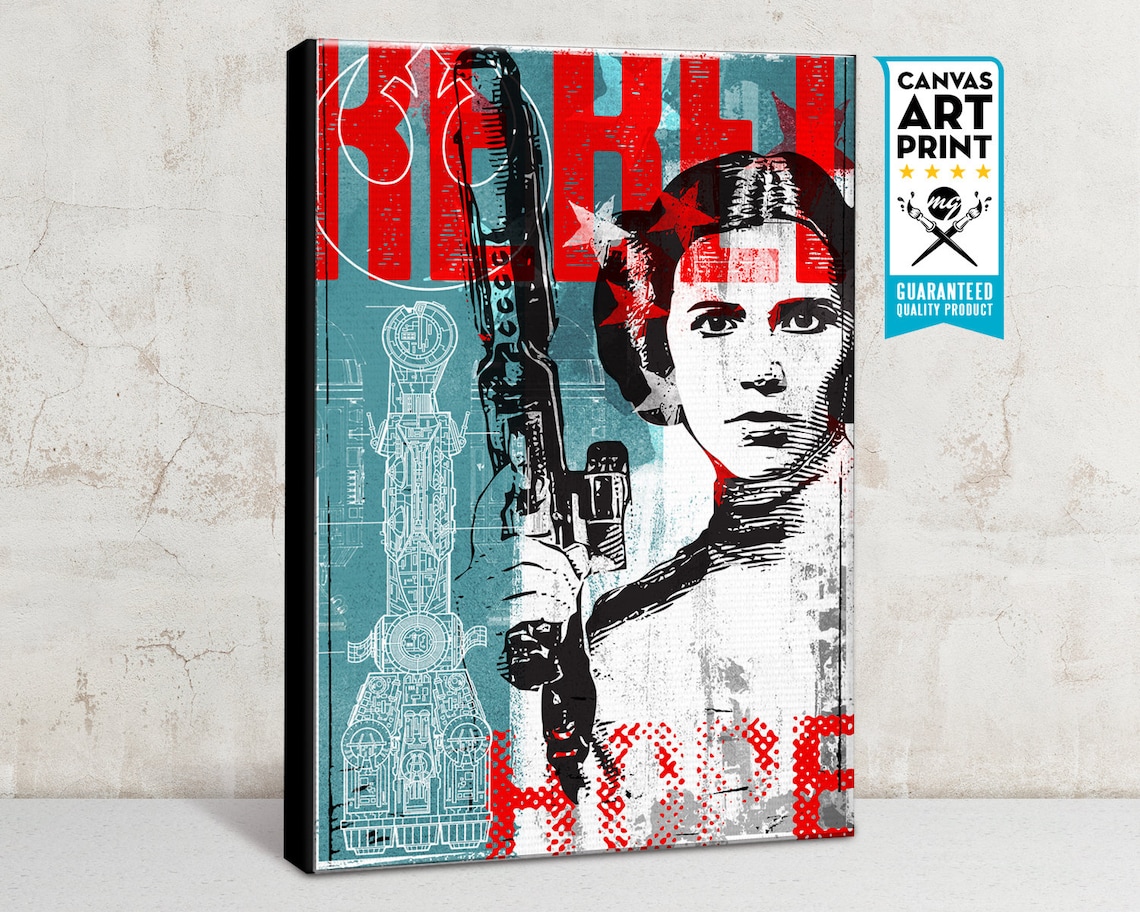 Princess Leia Star Wars Art Princess Leia Poster Rebel Star - Etsy