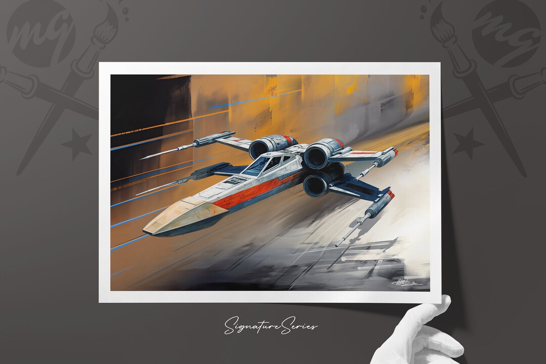 Star Wars X-wing Fighter Art Print Limited Edition Signature Series ...