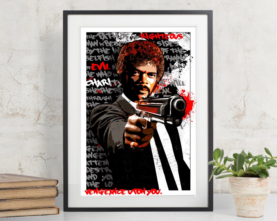 Pulp Fiction Jules Winnfield Samuel L Jackson, Pulp Fiction Art, Pop ...