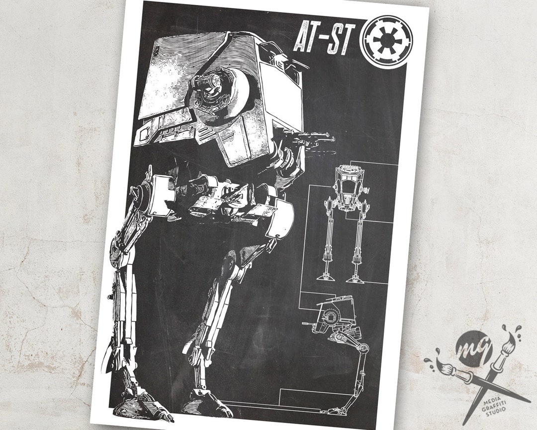 Star Wars AT-ST Art Print Patent Poster Star Wars Gift - Etsy