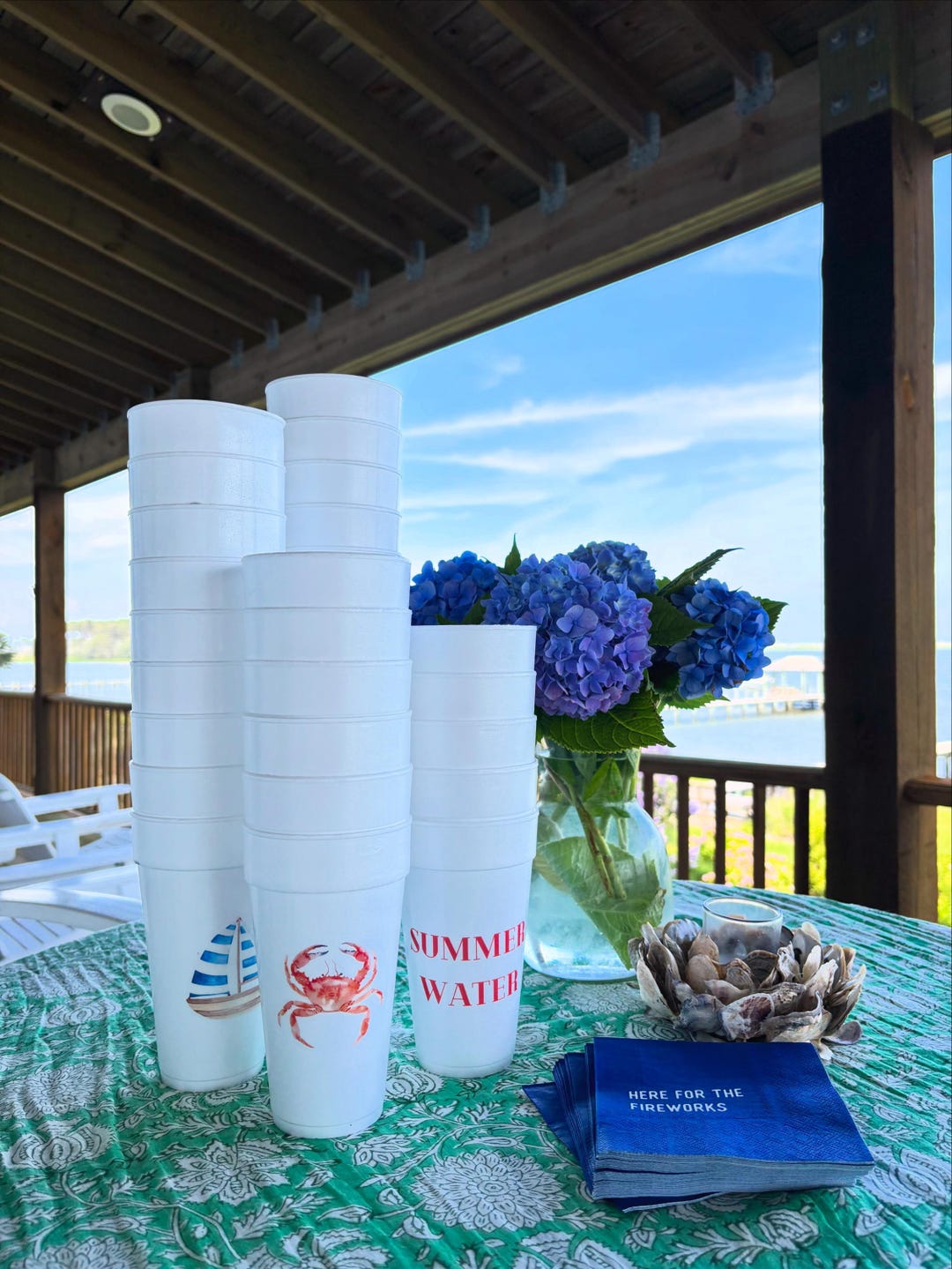 Sets of Summer Water, Crab, Sailboat Styrofoam Cups- Set of 12 - Etsy