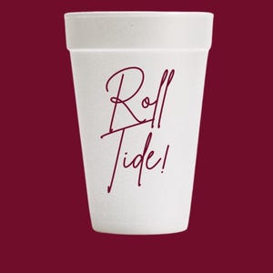 Roll Tide Styrofoam Cups- Set of 12 - Etsy