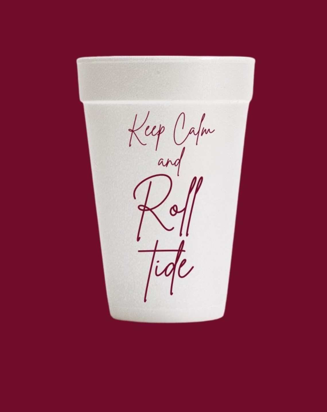 Roll Tide Styrofoam Cups- Set of 12 - Etsy