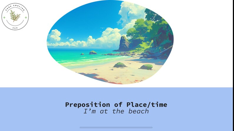 English/tefl/esl - Prepositions of Place and Time - High A1 - Etsy