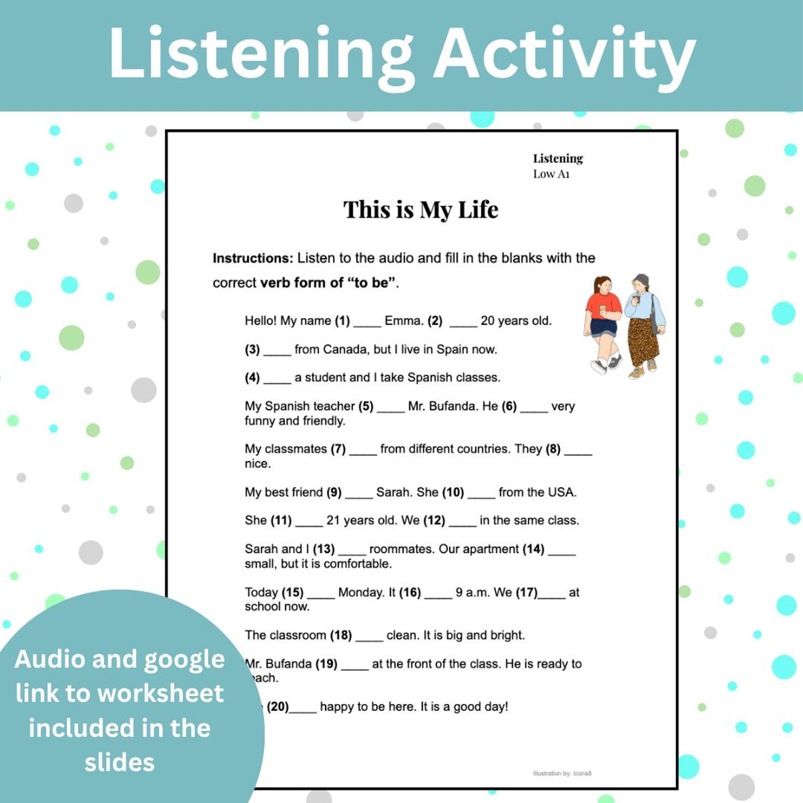 ESL | Simple Present Verb 'to Be' Google Slides | Low A1 | Grammar ...