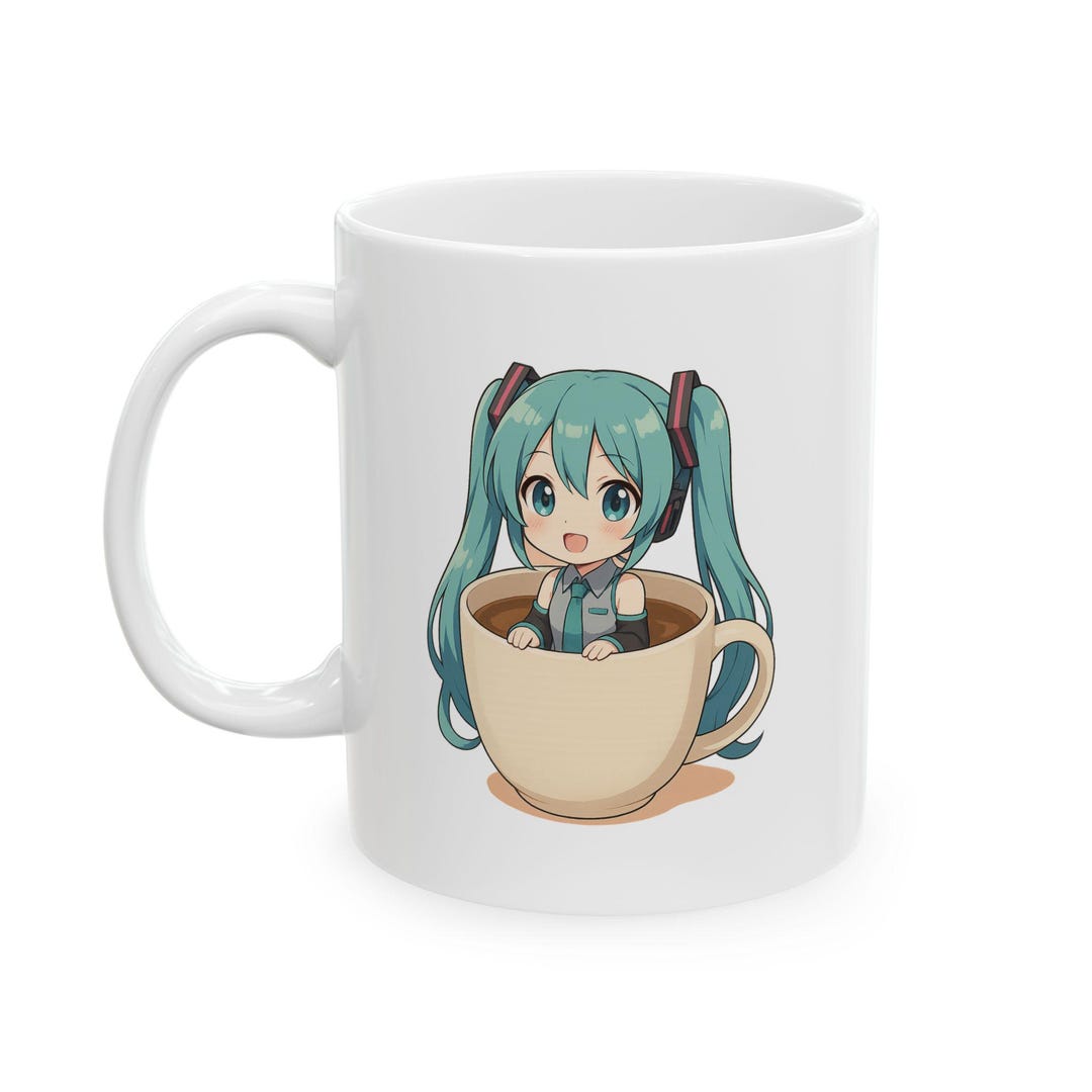 Hatsune Miku Mug, Anime Mug, Anime Gift, Anime Loveers Mug, Miku Gift ...