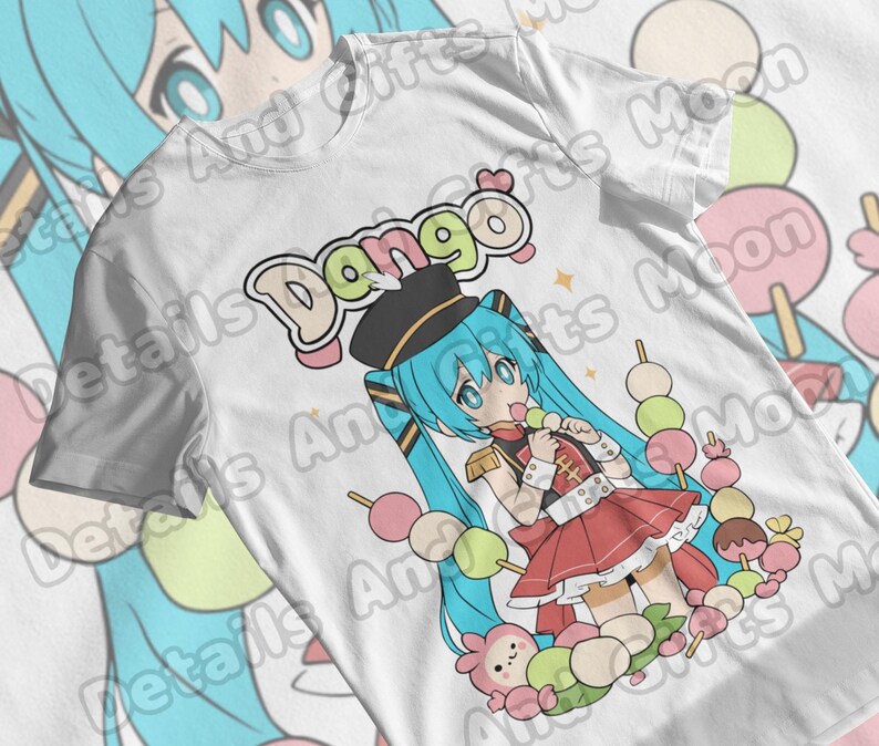 Hatsune Miku Dango T-shirt, Kawaii Anime Vocaloid Gift - Etsy