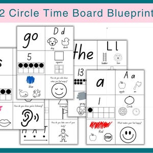 Circle Time Learning Board Printable Blueprint | Toddler & Preschool ...
