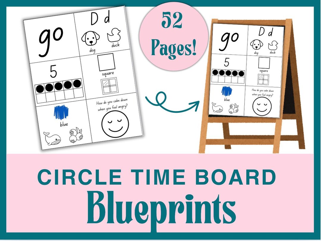 Circle Time Learning Board Printable Blueprint | Toddler & Preschool ...
