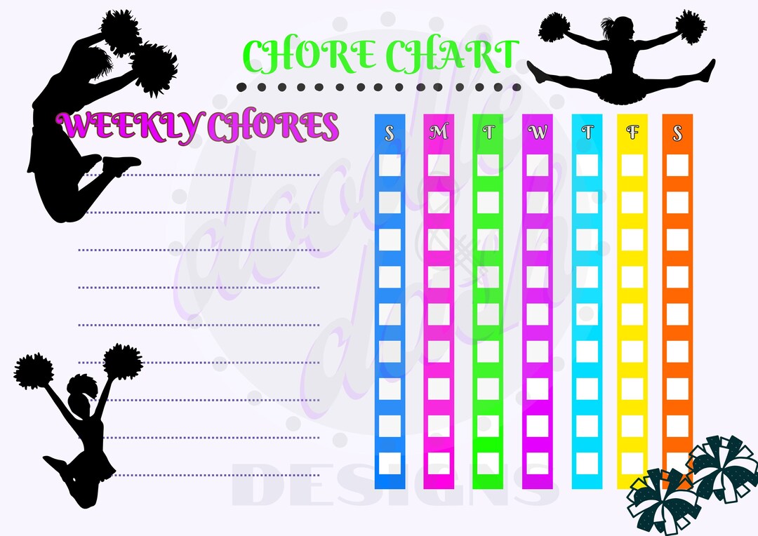 Cheer Chore Chart - Etsy
