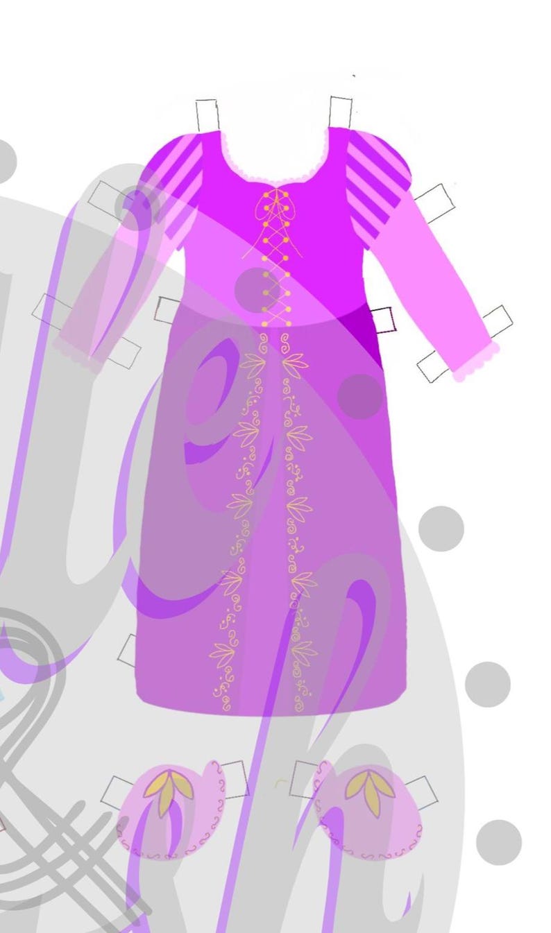 Printable Paper Doll Princess Dresses & Shoes - Etsy