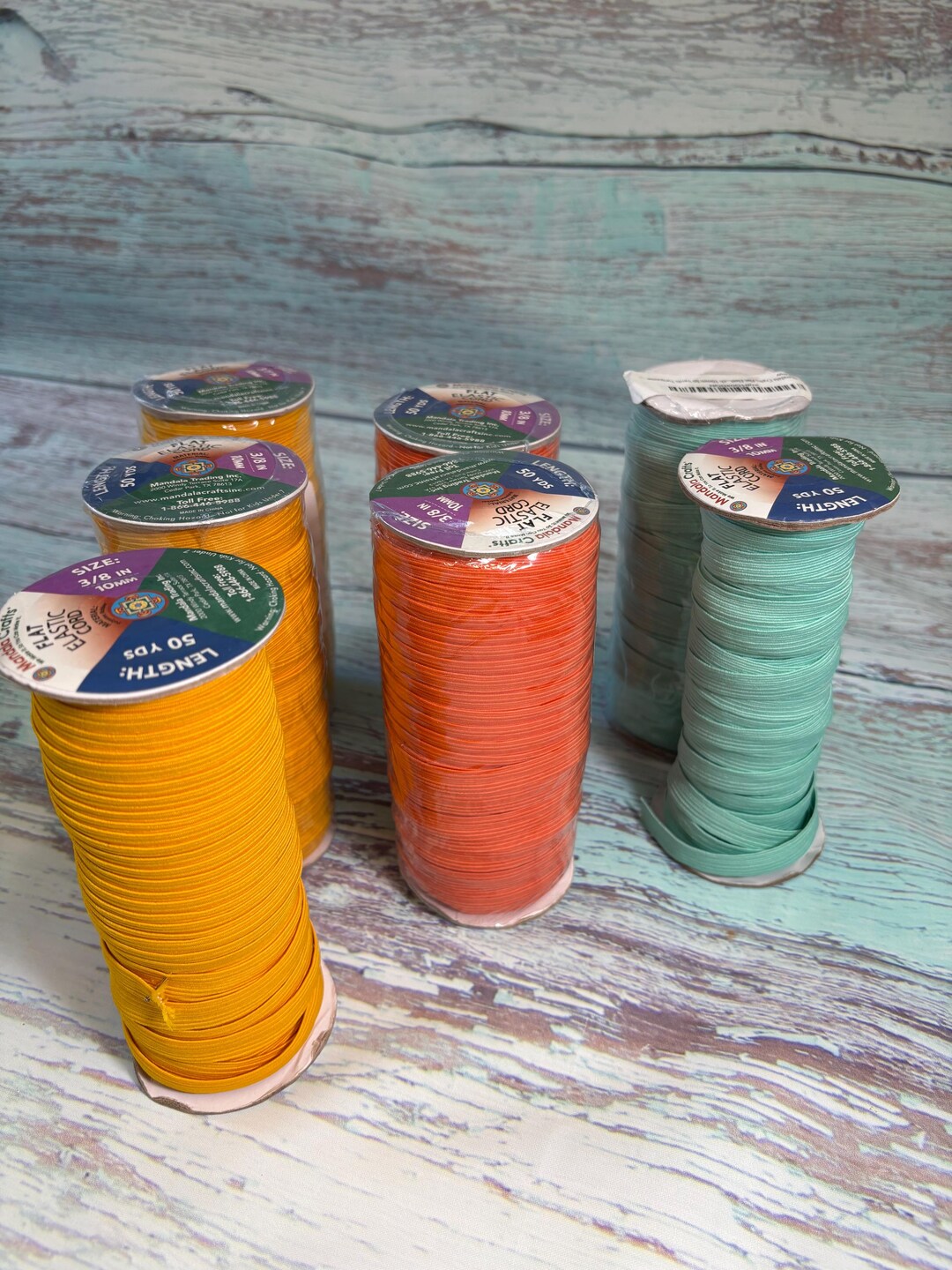 Braided Elastic Roll: 3/8" Wide, Variety Colors, 50 Yards - Etsy