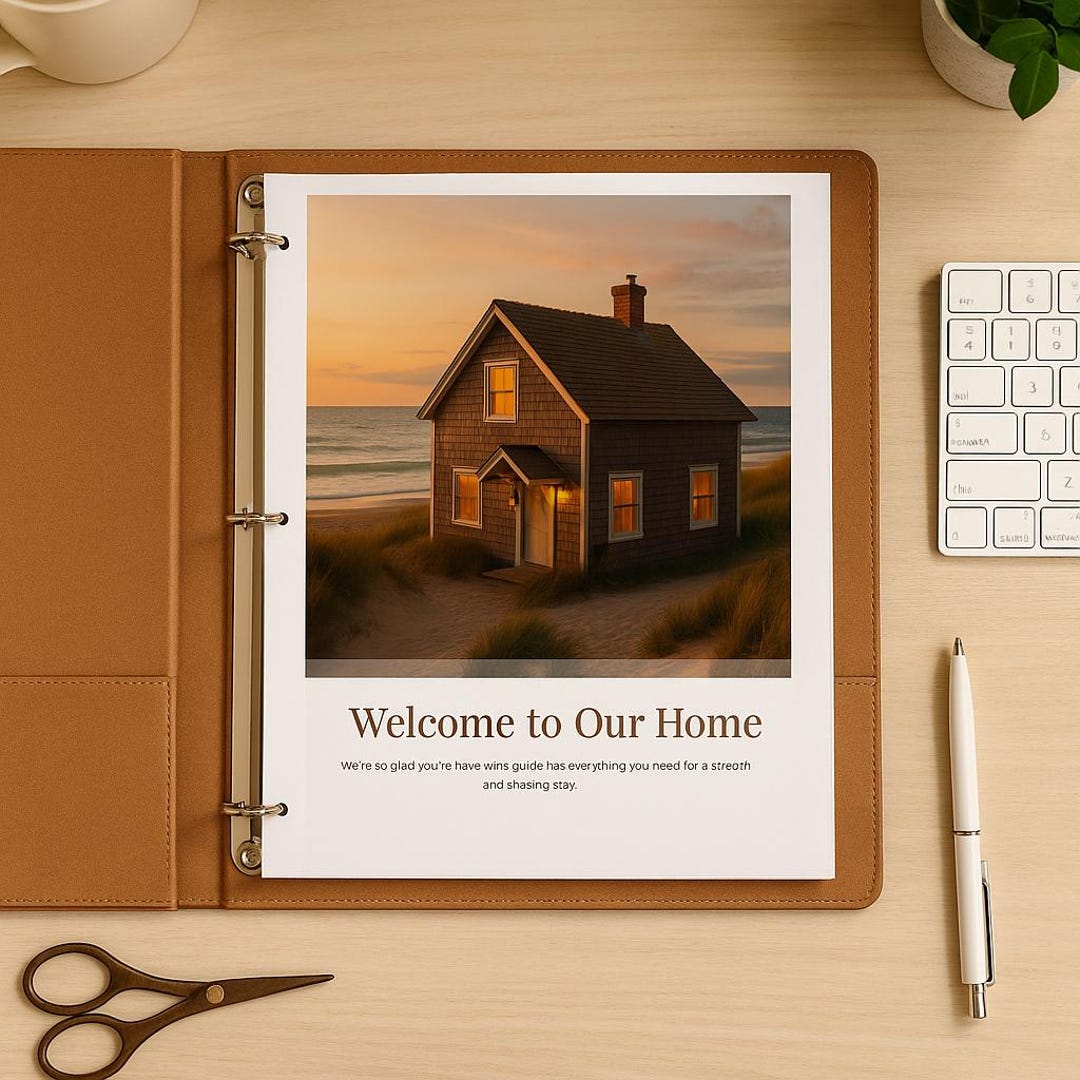 Short-term Rental Welcome Guide Template | Editable Canva Booklet ...