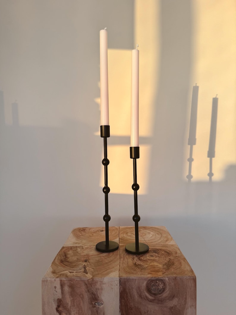 Orb Iron Candle Holder Duo - Etsy