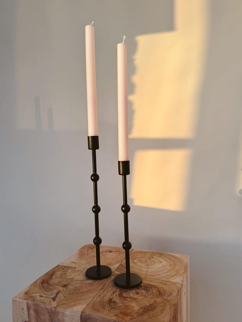 Orb Iron Candle Holder Duo - Etsy