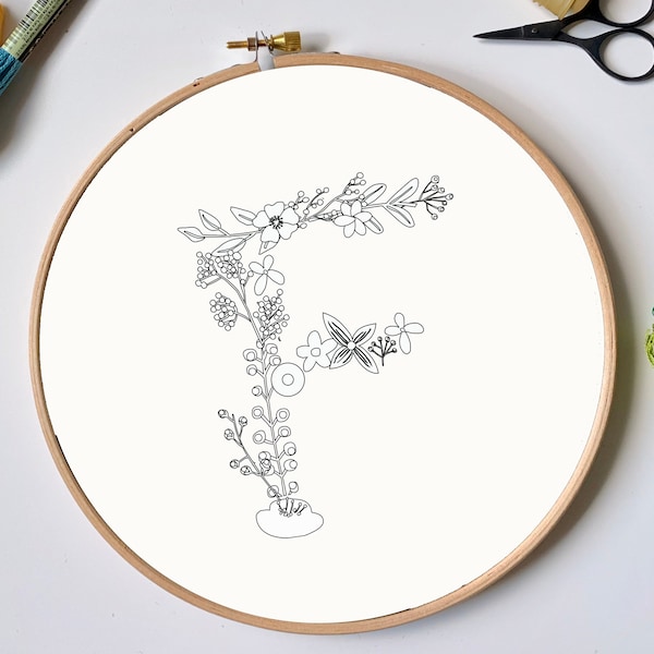 Monogram Letter F - Etsy