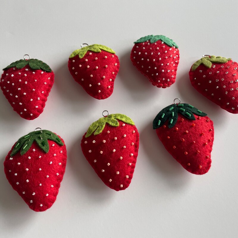 Felt Strawberry - Etsy
