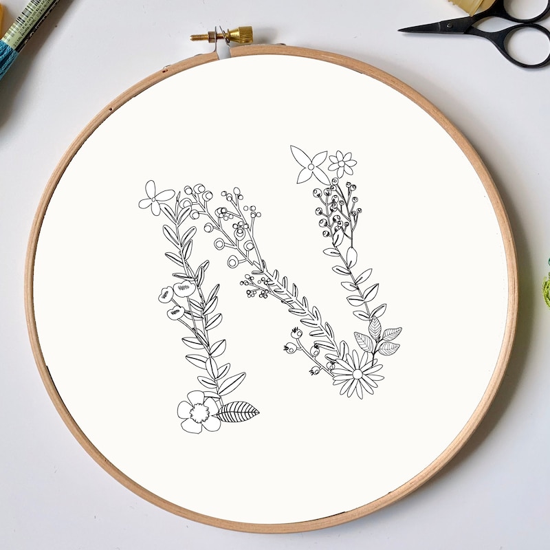 Monogram Letter N - Etsy