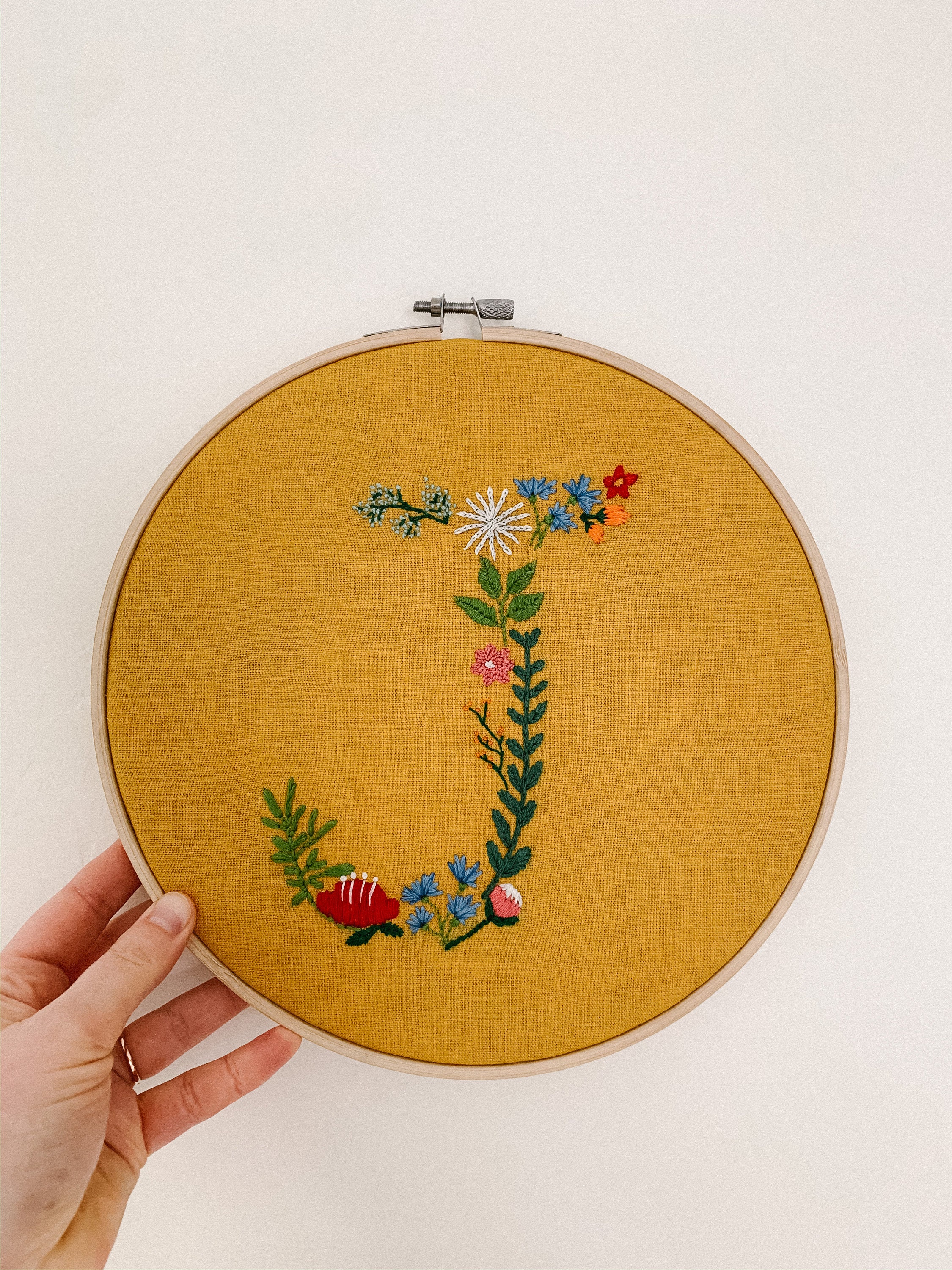 Letter O Botanical Embroidery Design | Floral Monogram PDF Embroidery ...