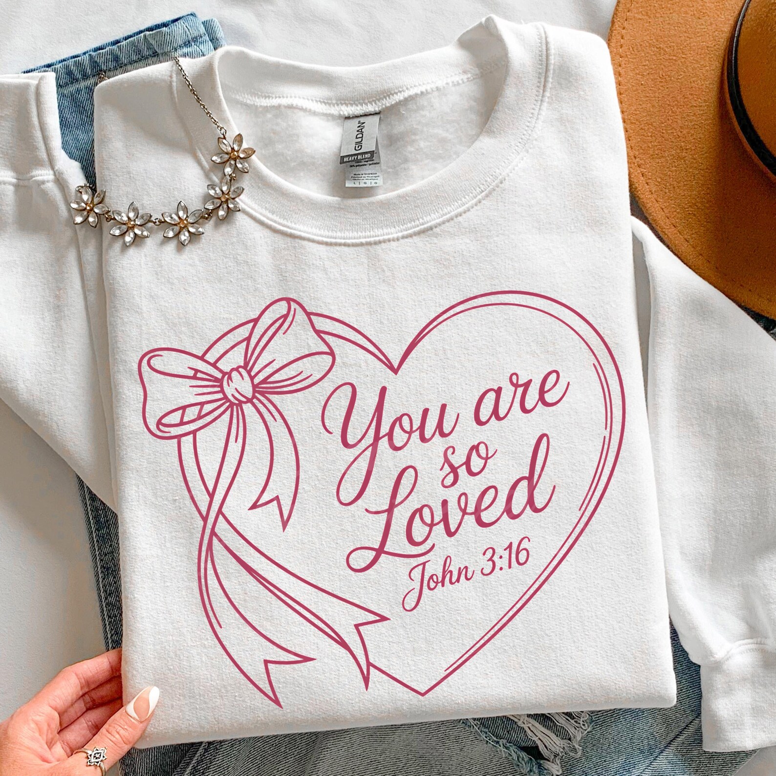 Eres tan amado PNG, diseño de San Valentín de Juan 3:16, corazón ...