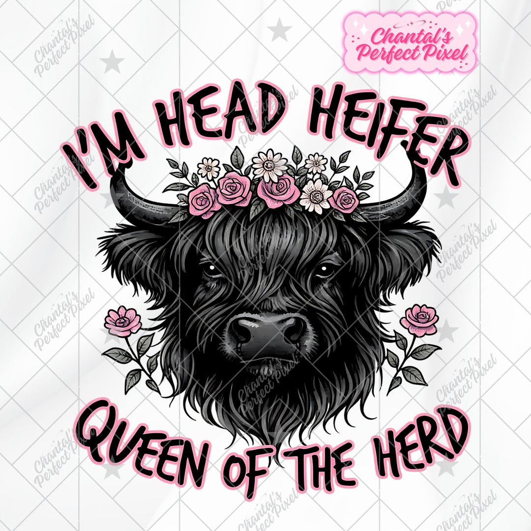 Head Heifer Png, Queen of the Herd Cow Design, Sassy Cow Clipart ...