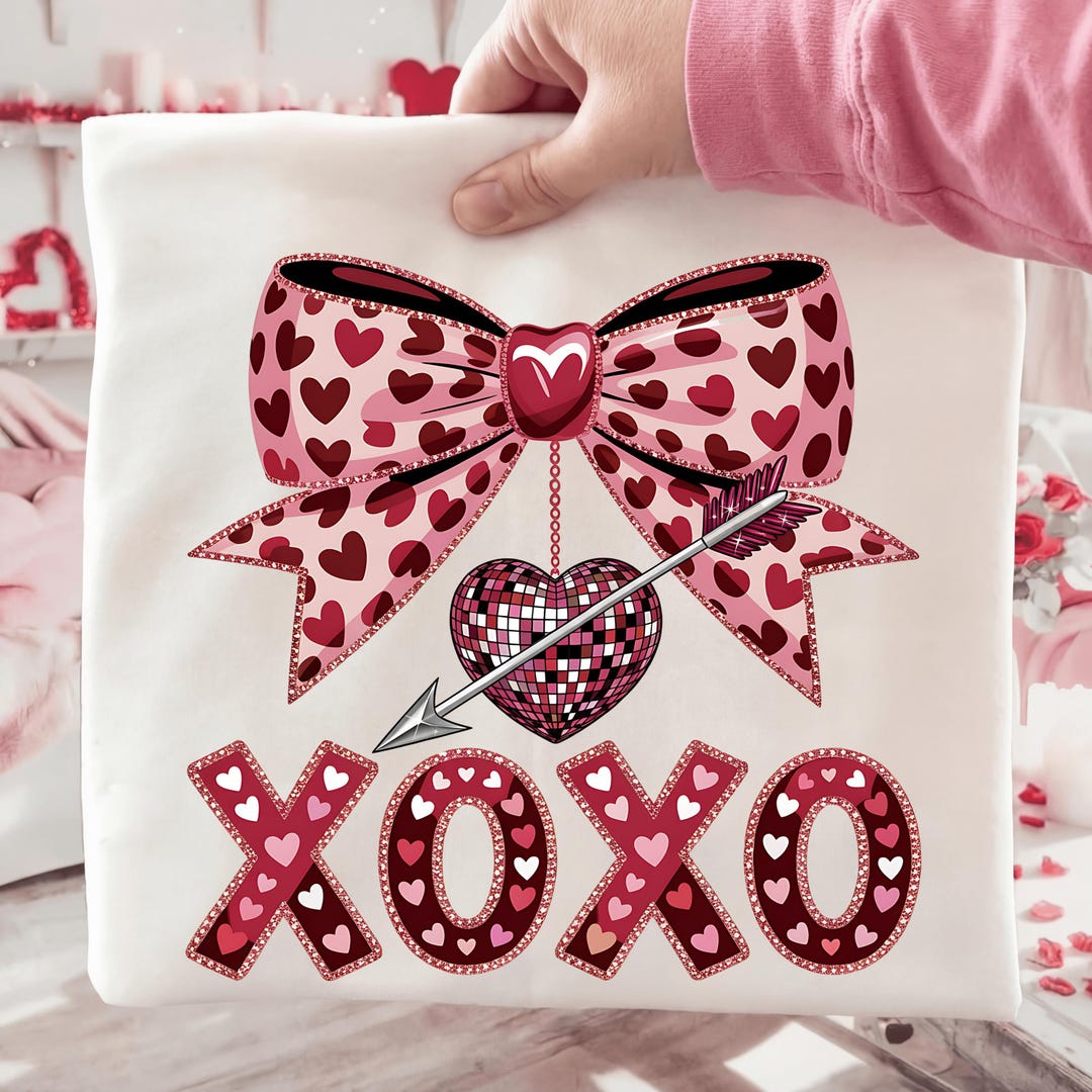 XOXO Valentine PNG, Bow and Arrow Heart Clipart, Trendy Png, Valentine ...