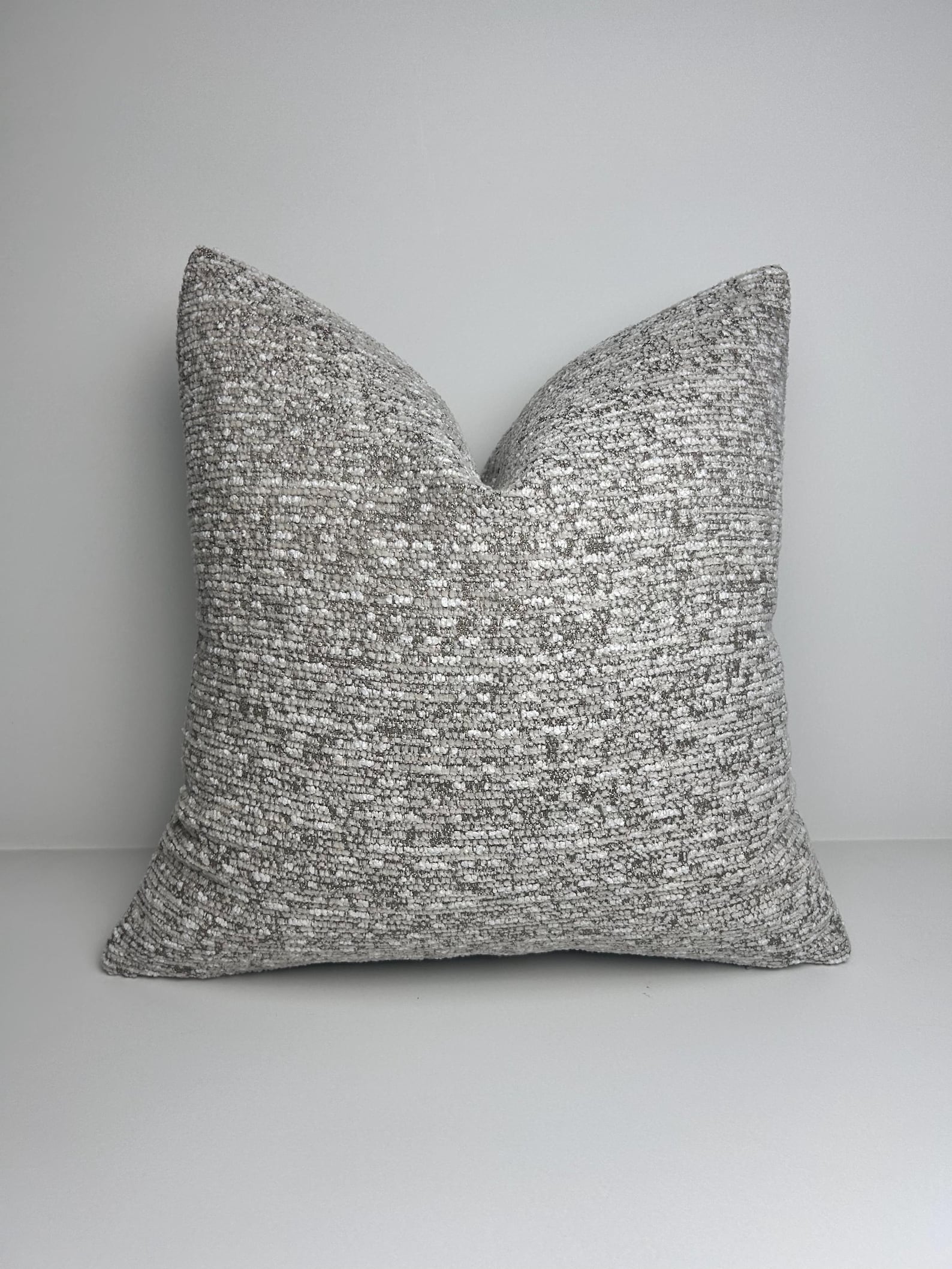Minimalist Light Grey Textured Pillow Cover 45x45cm | Modern Cushion ...