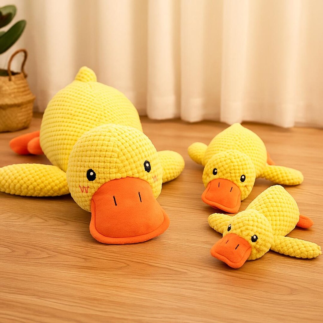 Durable Duck Plush Dog Toy – Tough Bite-resistant Chew Toy for Large ...