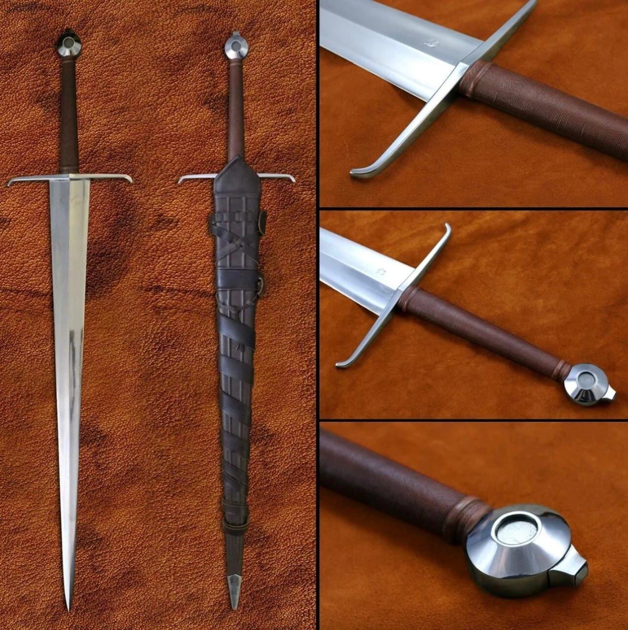 Alexandria Sword Custom Hand Forged 15th Century Viking Sword Pure Long ...