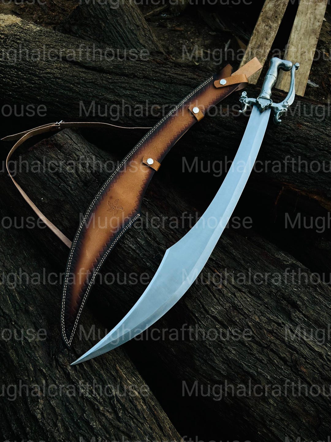 Hand Forged Scimitar Cutlass Sword, Handmade Curved Blade, Turkish ...