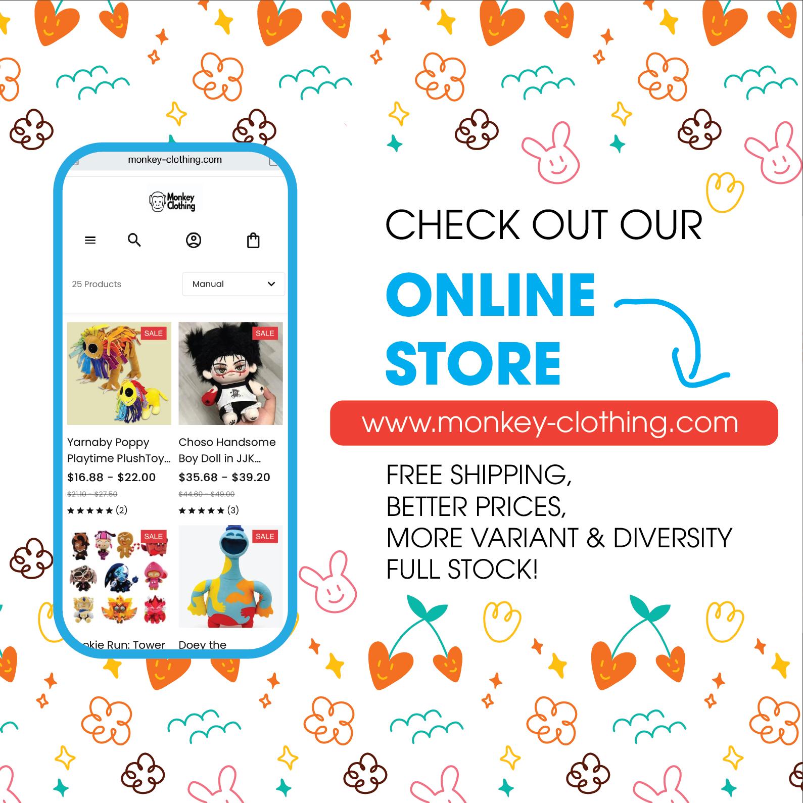 Doey the Doughman Plush, Doey the Doughman Poppy Playtime Plush, Poppy ...