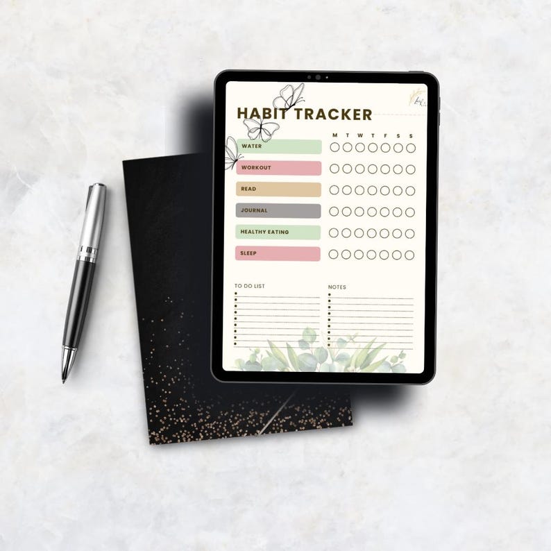 Printable Habit Tracker | Daily Routine & Wellness Planner | Minimalist ...