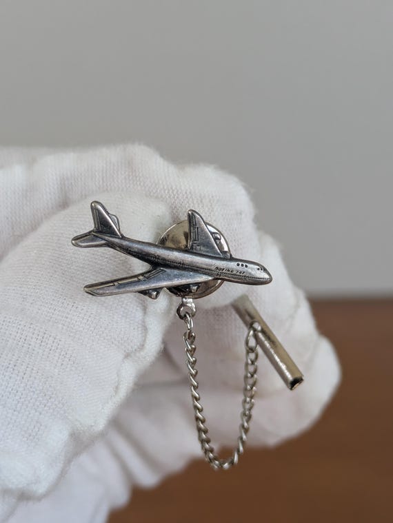 Vintage Boeing 747 Tie Tack 925 - Gem
