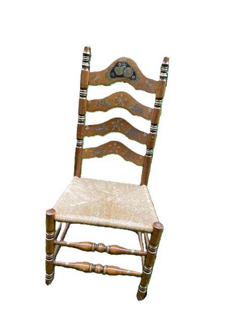 Heirloom Nutmeg Maple Colonial Ladderback Chair | Early American ...