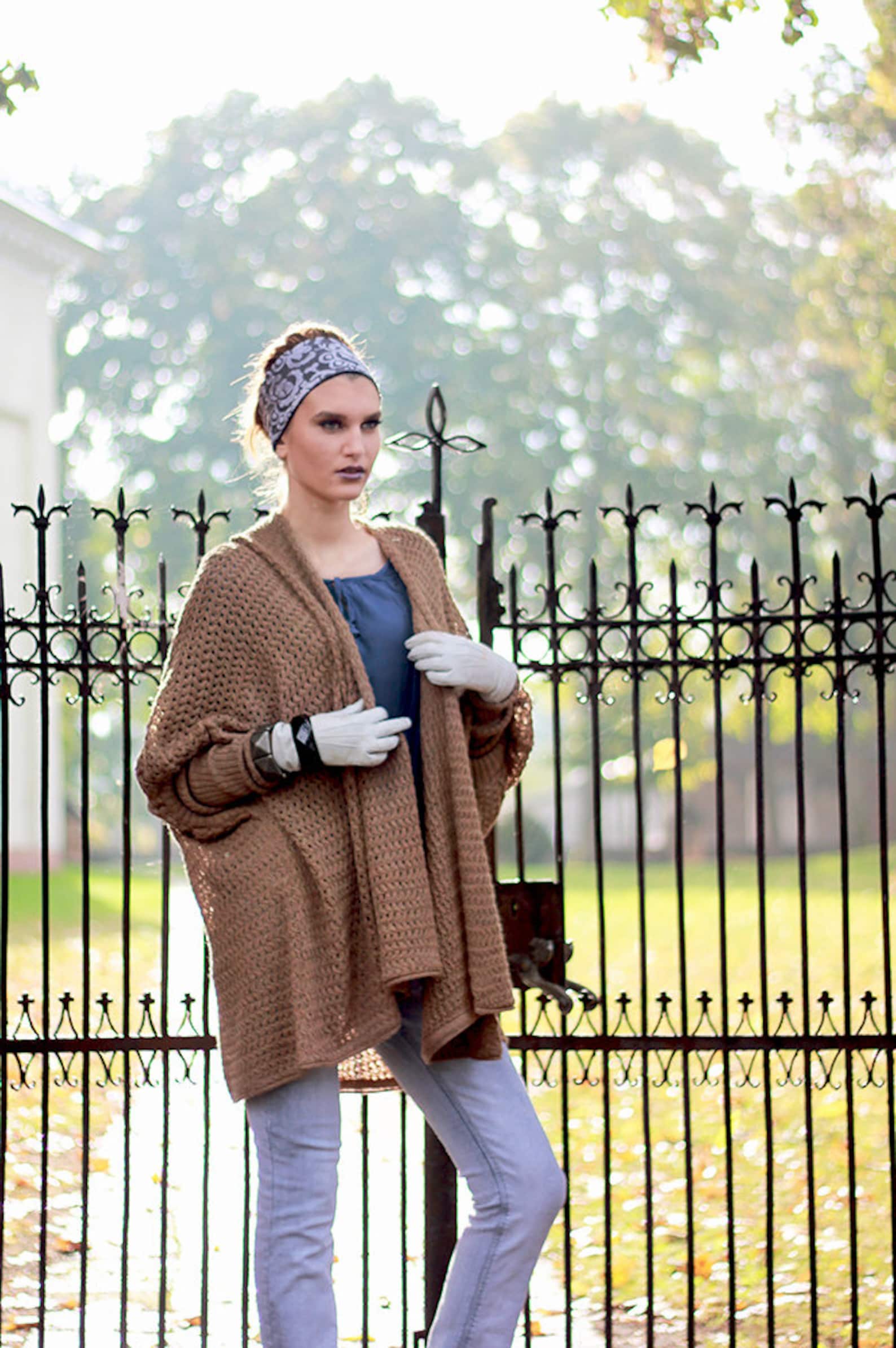 Oversized Knit Cardigan Open Front Wool Cardigan Wrap Women - Etsy