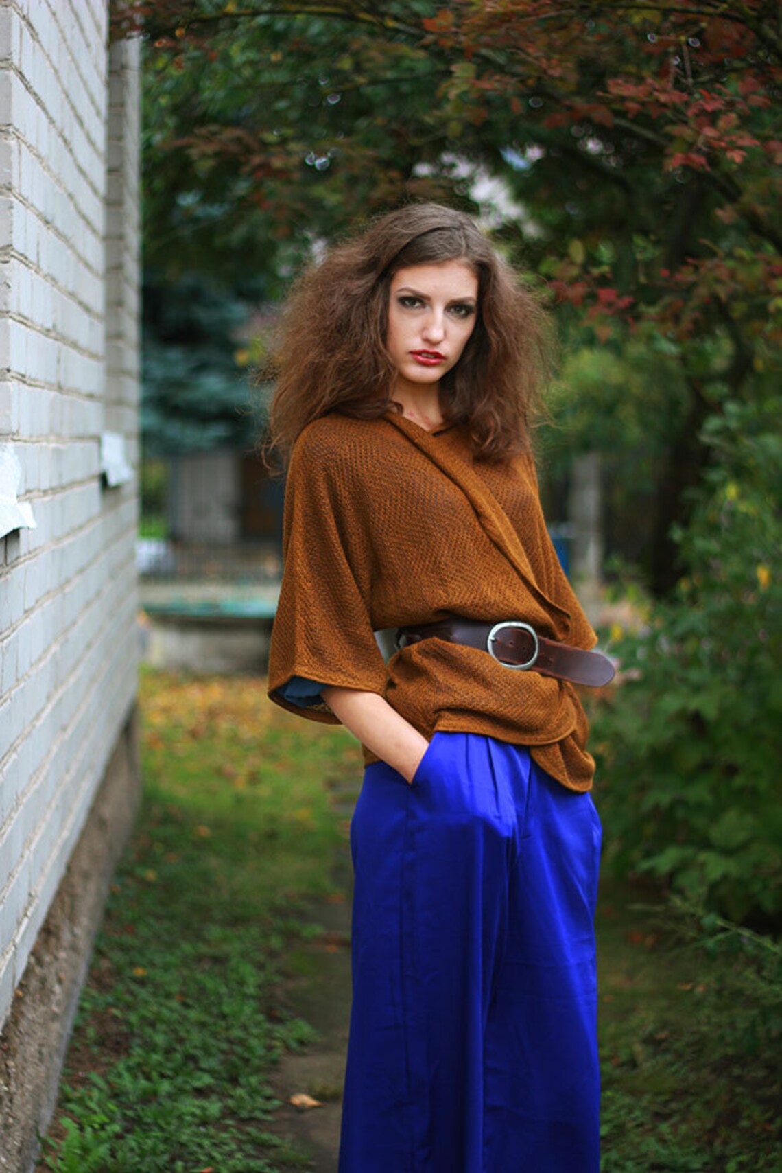 Loose Brown Linen Jacket Oversized Sheer Blazer Short Knitted - Etsy