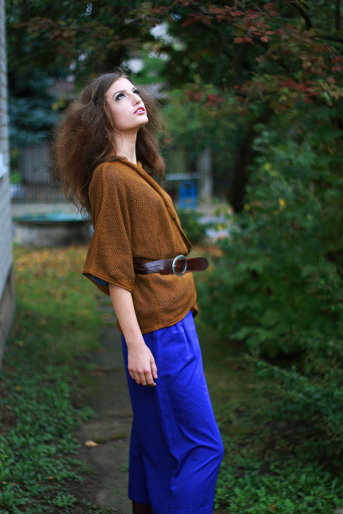 Loose Brown Linen Jacket Oversized Sheer Blazer Short Knitted - Etsy