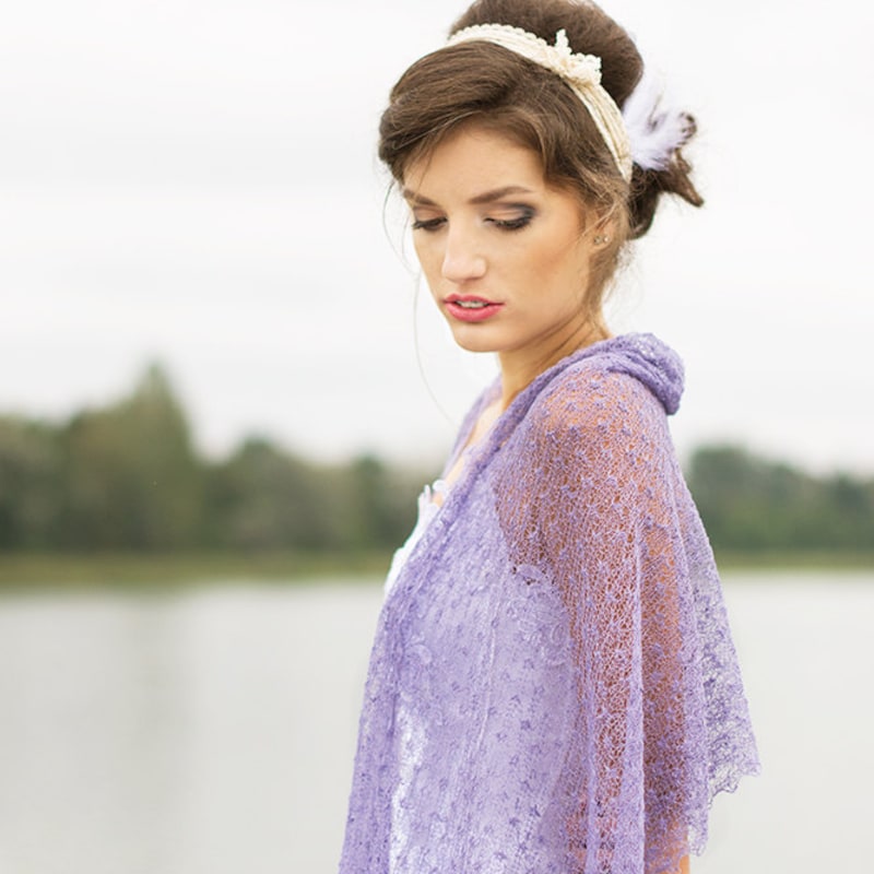 Lavender Shawl - Etsy