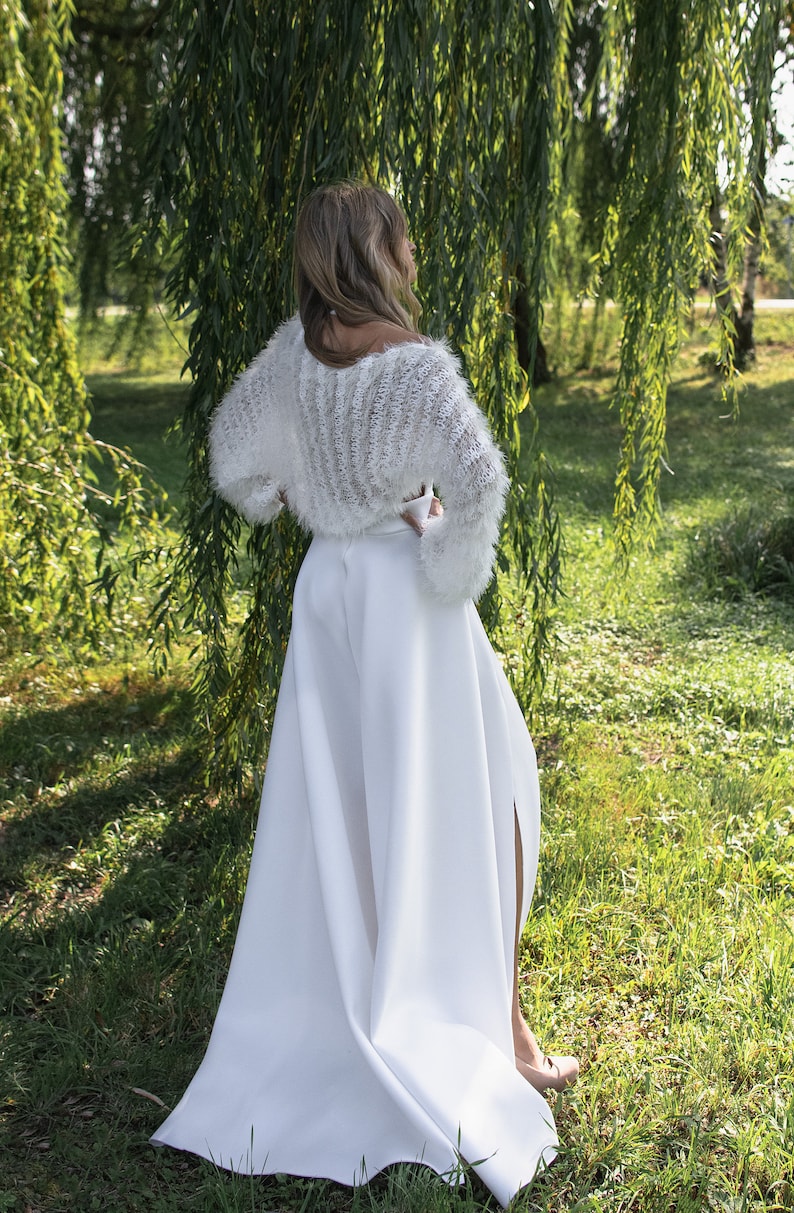 Bridal Fluffy Shrug Wedding Lace Cover up Bridesmaid Hairy | Etsy