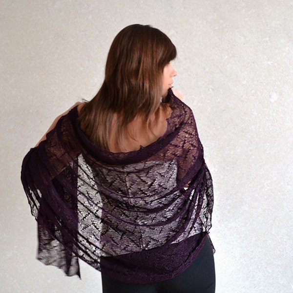 Sheer Plum Shawl - Etsy