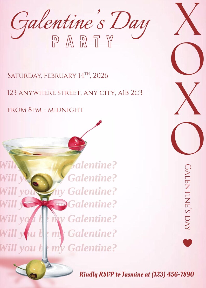 Invitación para el Día de San Valentín / Fiesta de San Valentín ...