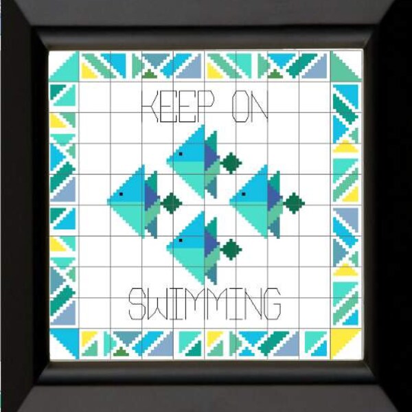 Tropical Fish Cross Stitch - Etsy