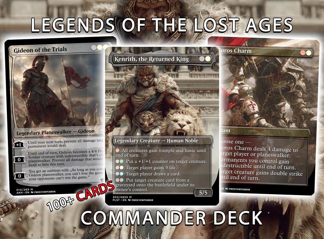 Legends Commander Deck – 100+ Custom MTG Proxy Cards – Kenrith EDH Deck ...