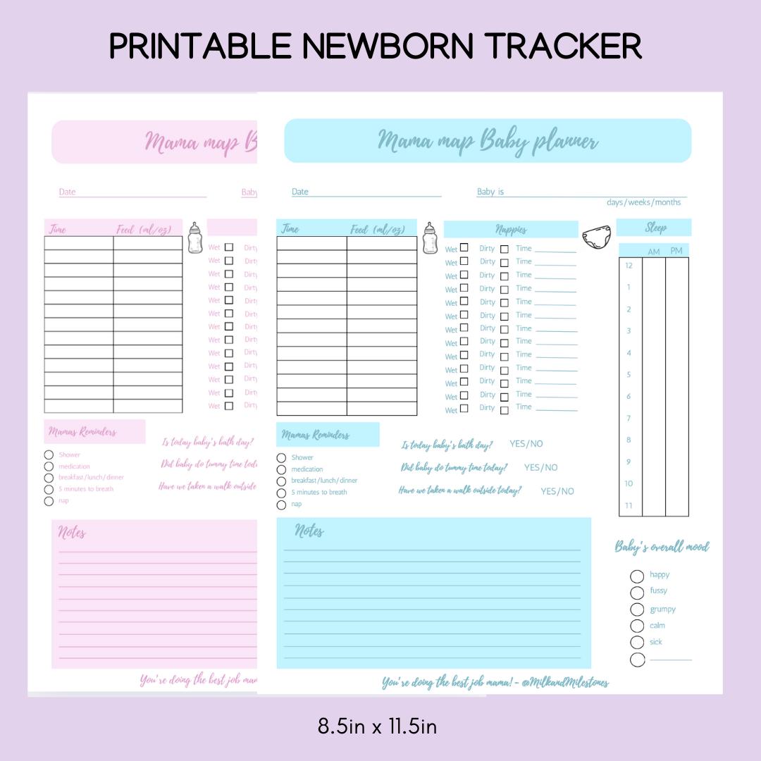 Printable Daily Baby Tracker | Baby Tracking Log Book | Feed Log ...