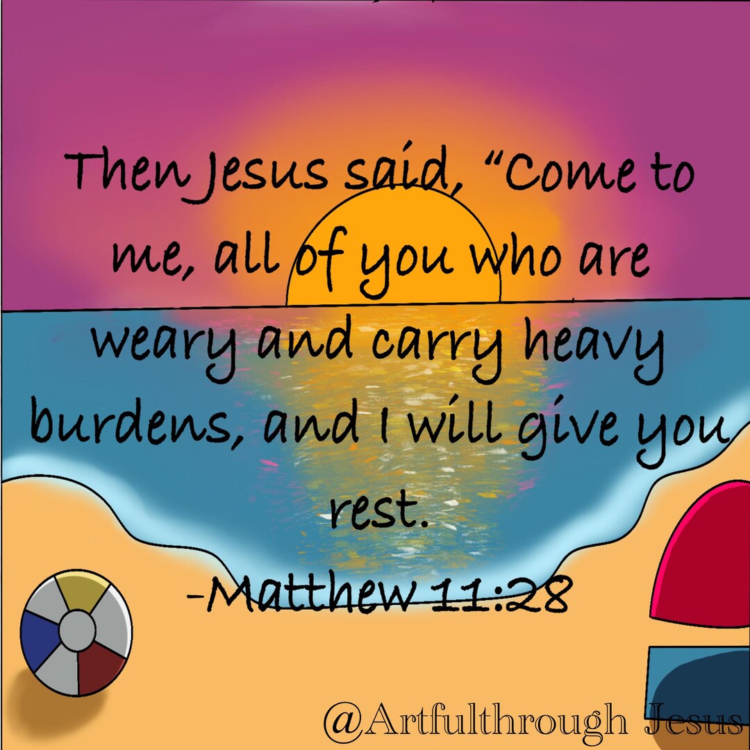 Matthew 11:28 Digital Sticker for Goodnotes - Etsy