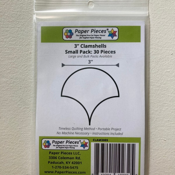 Clamshell Paper Pieces for English Paper Piecing EPP 3 - Etsy