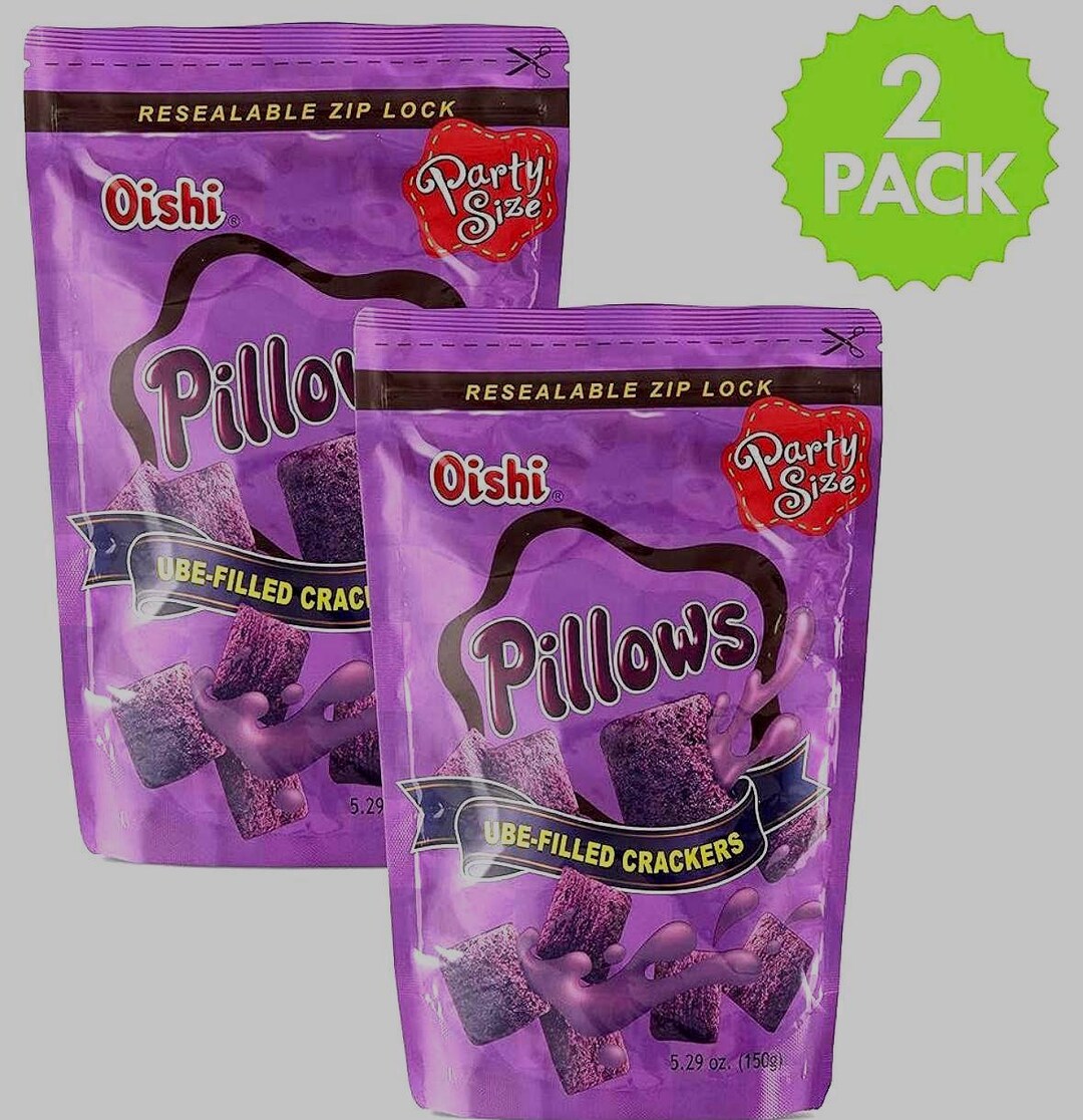 Oishi Pillows Ube Filled Crackers, 5.29 Ounces, Set of 2. See What the ...