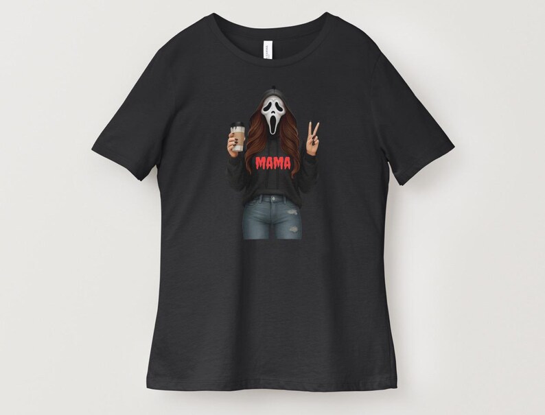 Ghostface Mama Halloween PNG: Spooky Mom Shirt Design (digital Download ...